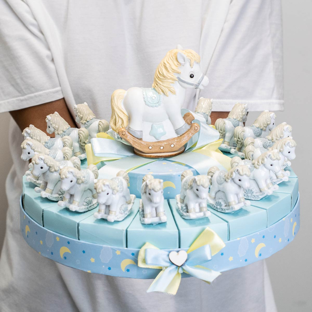 Torta Bomboniere per Bimbo 18 Fette cavallino a