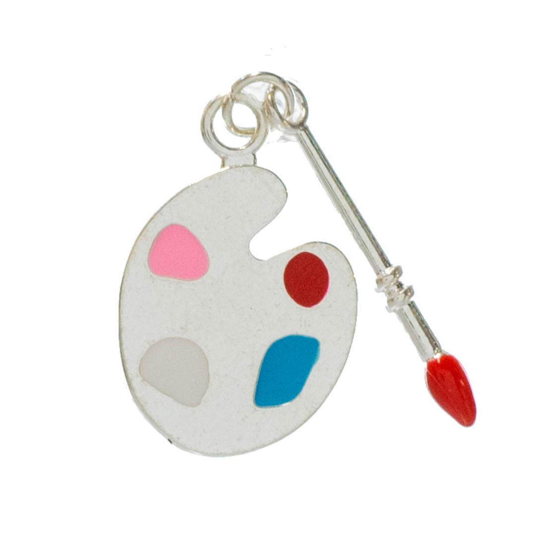 Ciondolo Tavolozza colori con pennello per Bomboniere