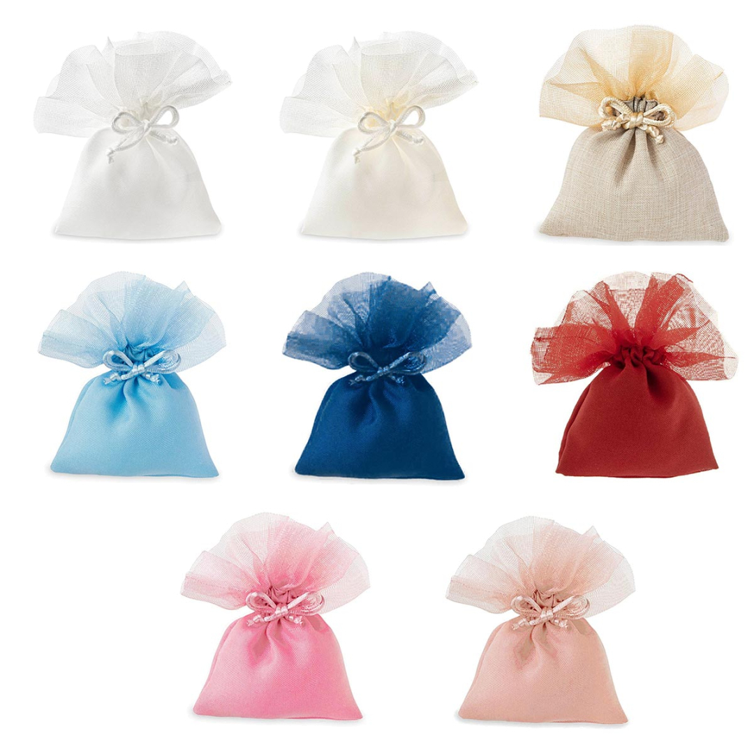 Sacchettini eleganti idea orginale colorati in tessuto